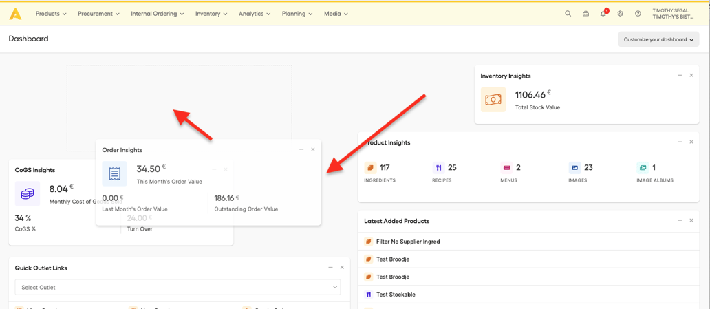Your Apicbase dashboard