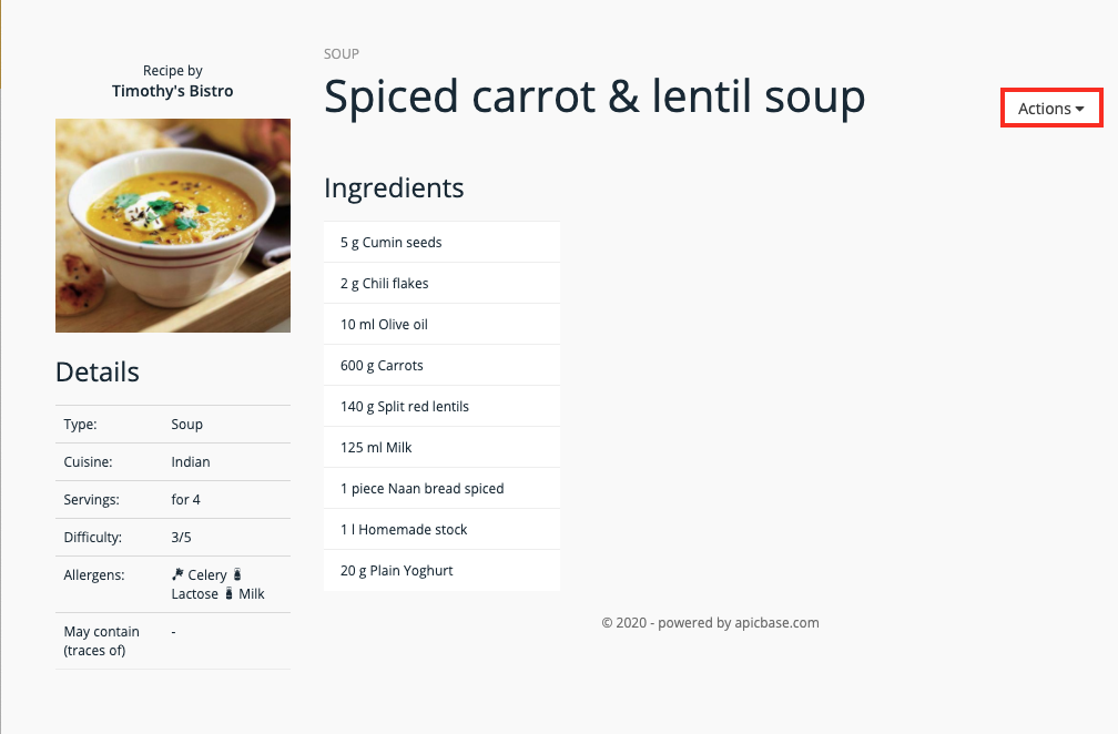How can I share recipes using a QR code?
