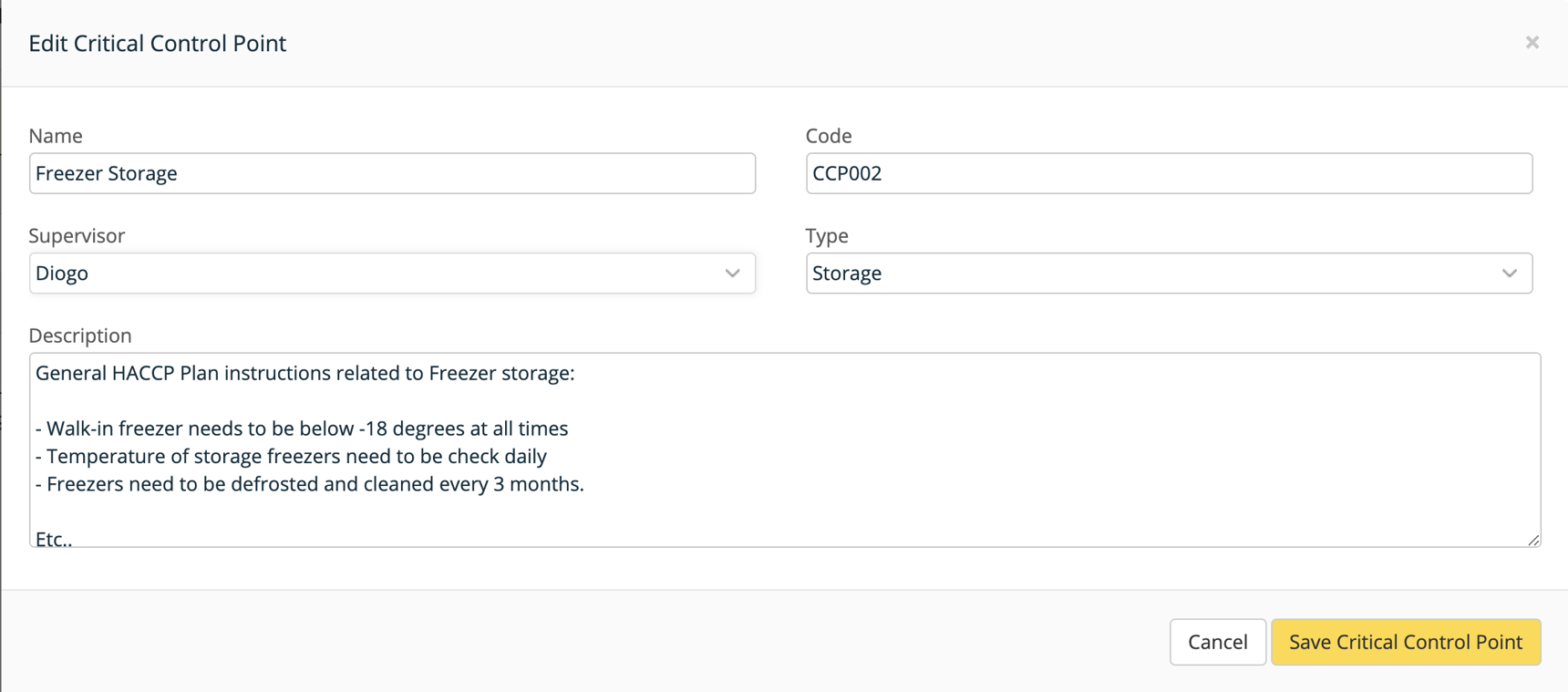 How can I define Critical Control Points (CCPs) for HACCP?