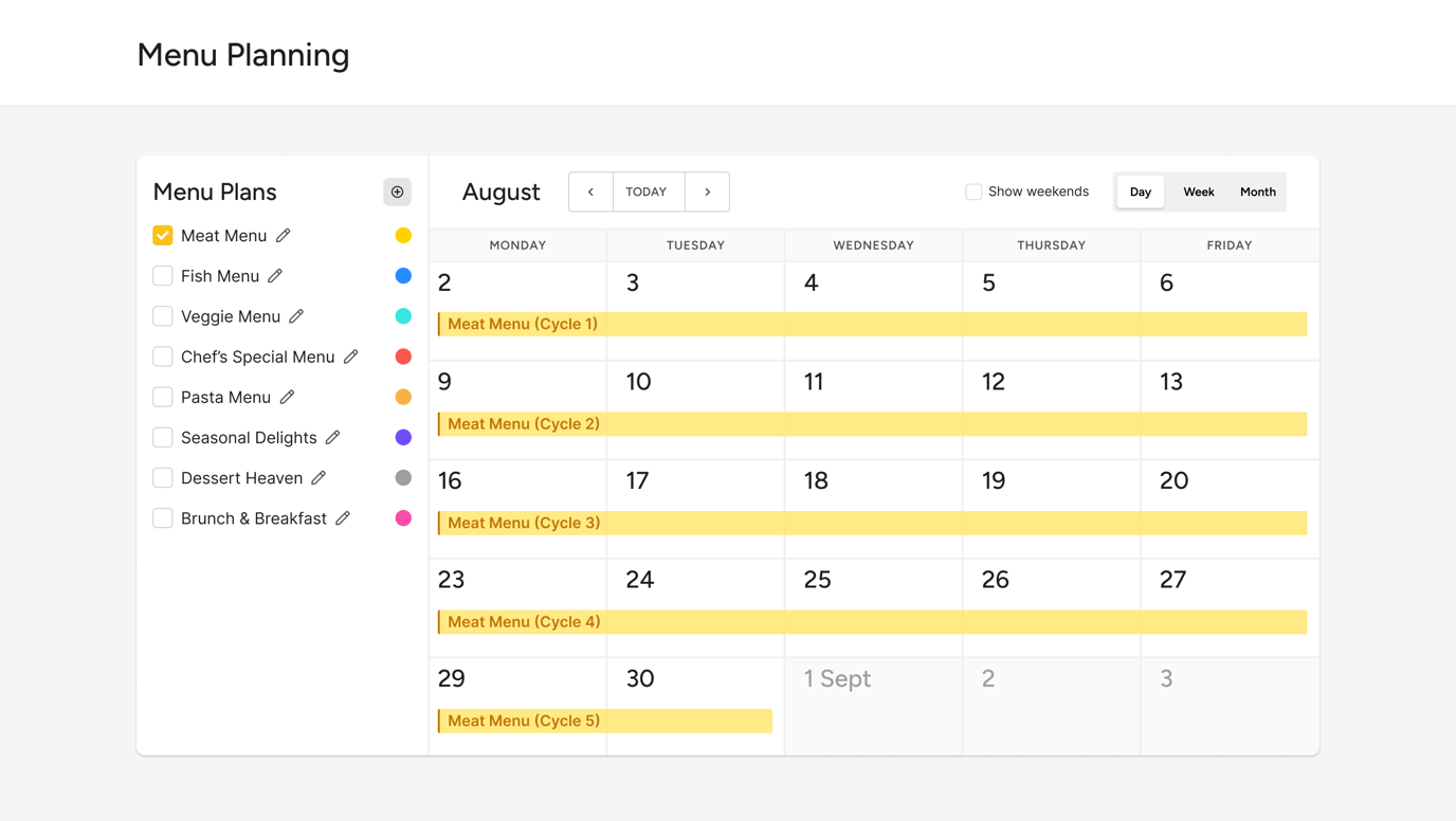 Introduction to Menu Planning