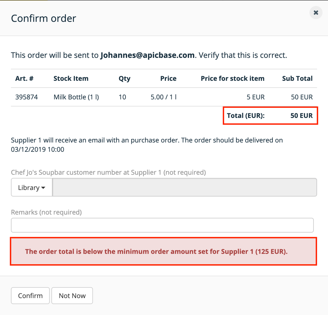 How can I set minimum Purchase Amounts?