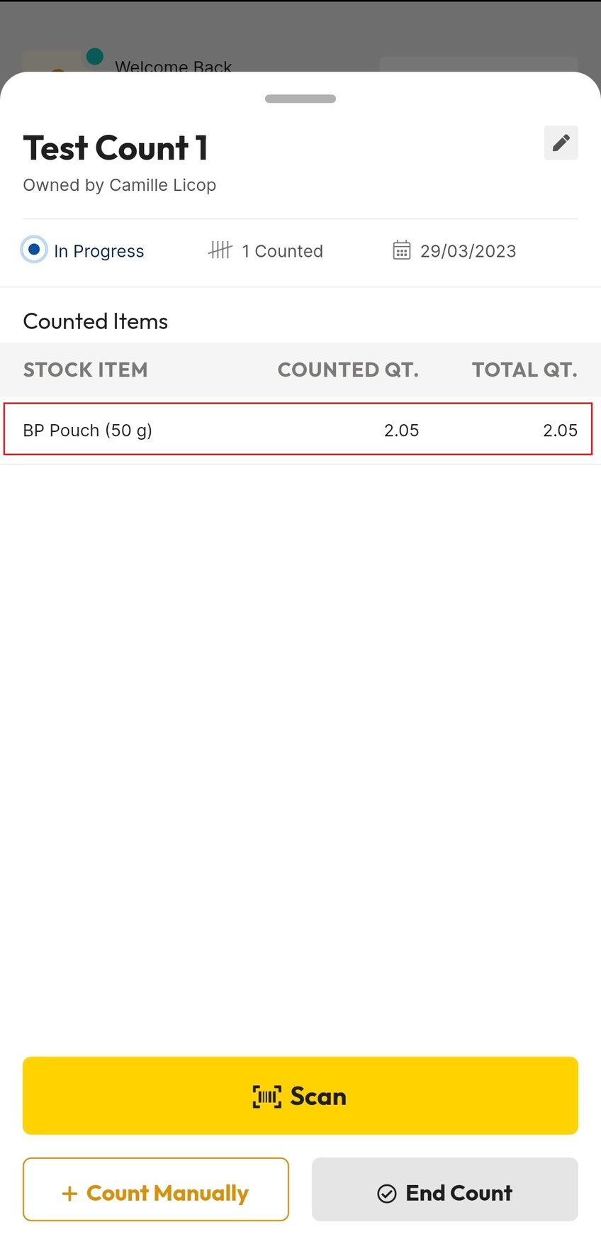 How to do an inventory count with the Bar Code Scanner App?