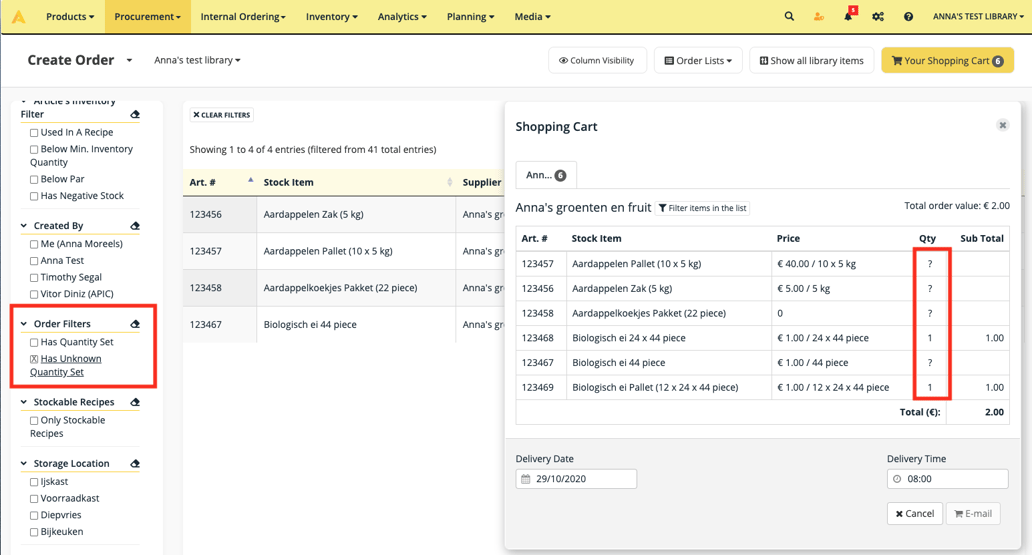 Hoe maak je bestellijsten aan?