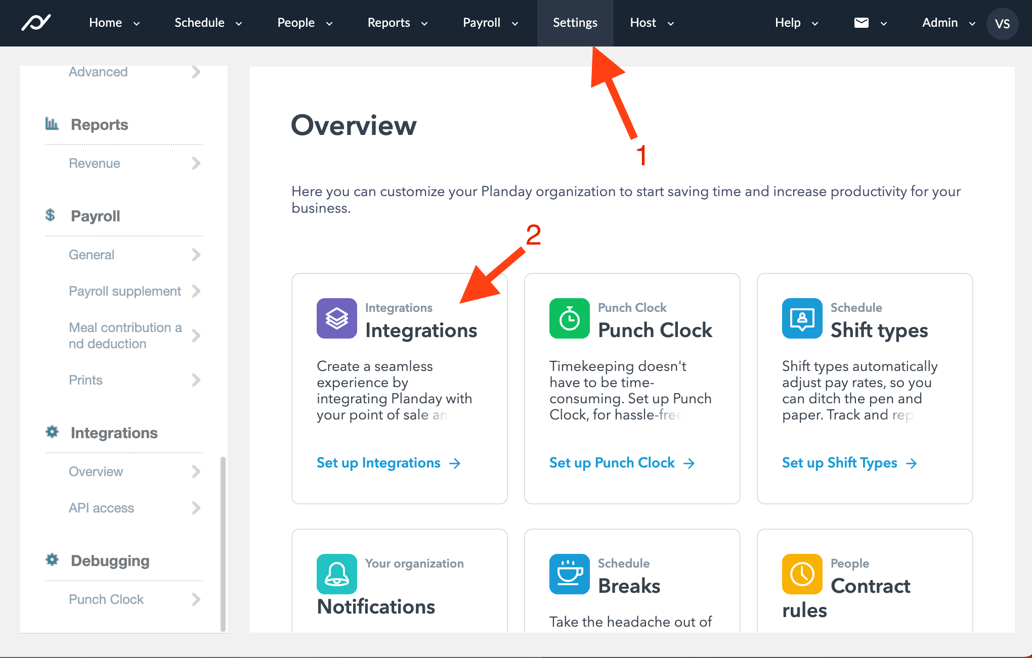 How to connect Planday with Apicbase